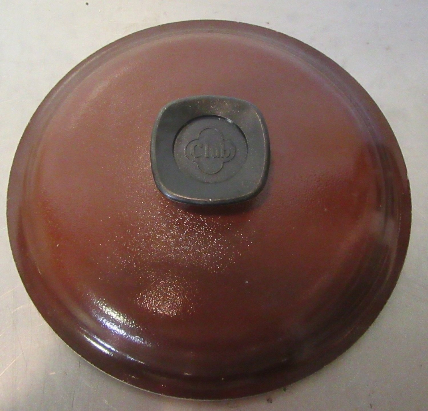 Vintage Brown Club Aluminum Cookware Lid About 6 3/4"