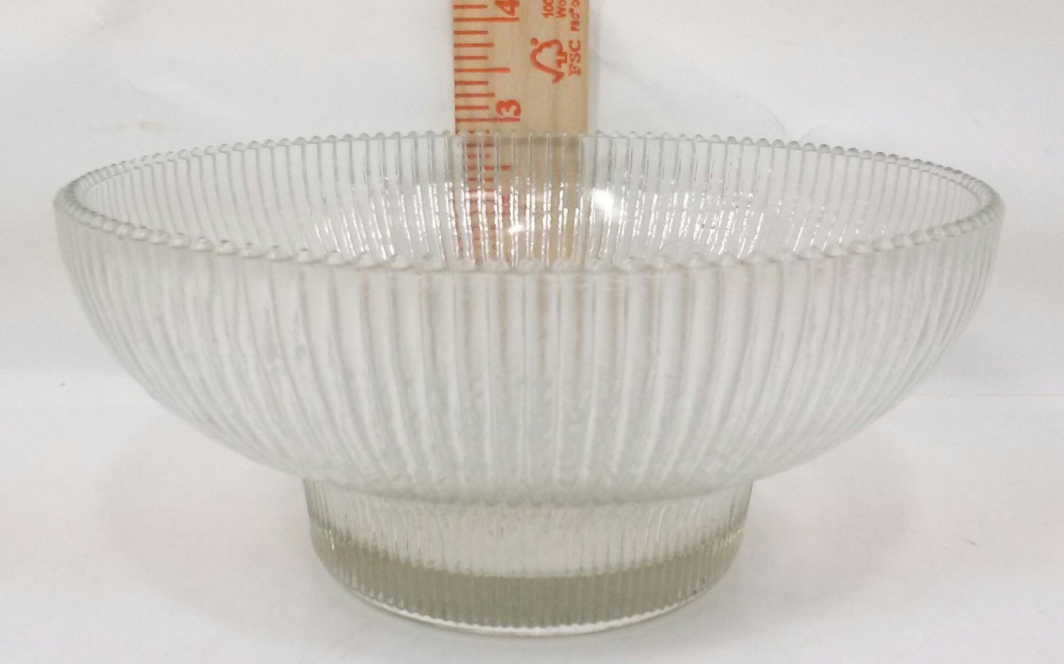 Vintage Hoosier Glass ribbed bowl #4054