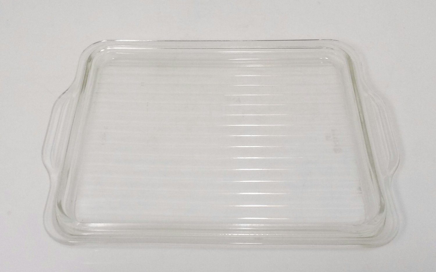 PYREX Refrigerator Dish Replacement LID 503-C Rectangular Clear Ribbed ...