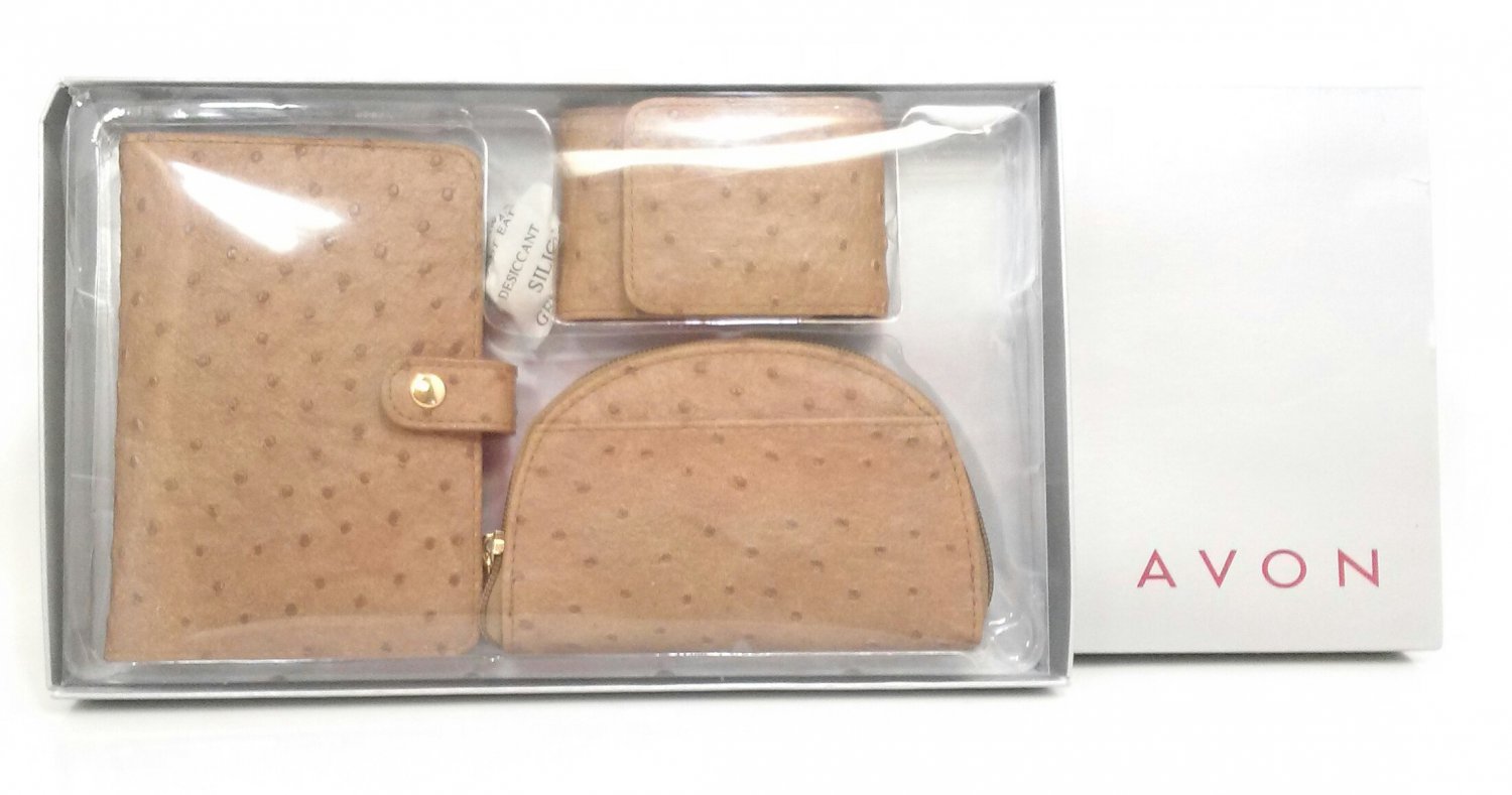 Avon Ostrich Look 3 Piece Boxed Gift Set.