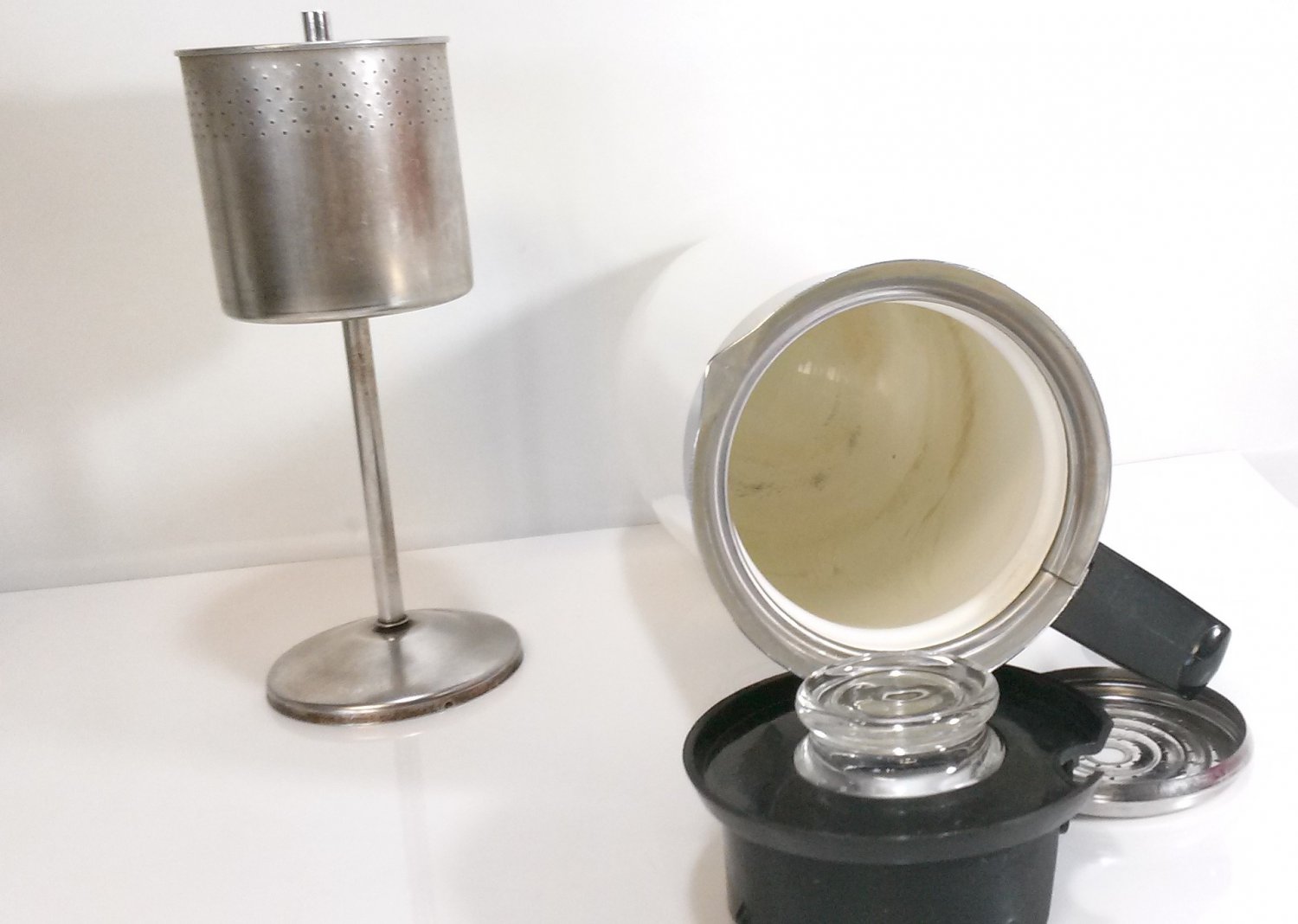 Corning Ware Blue Cornflower 9 Cup Coffee Tea Pot Stovetop Non Electric ...