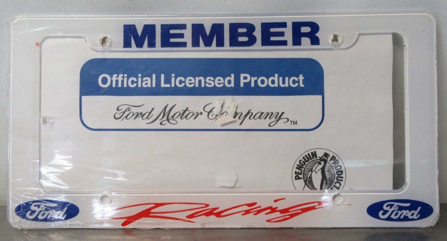 Ford Racing Logo License Plate Frame, Official Licensed Product. In Wrapper
