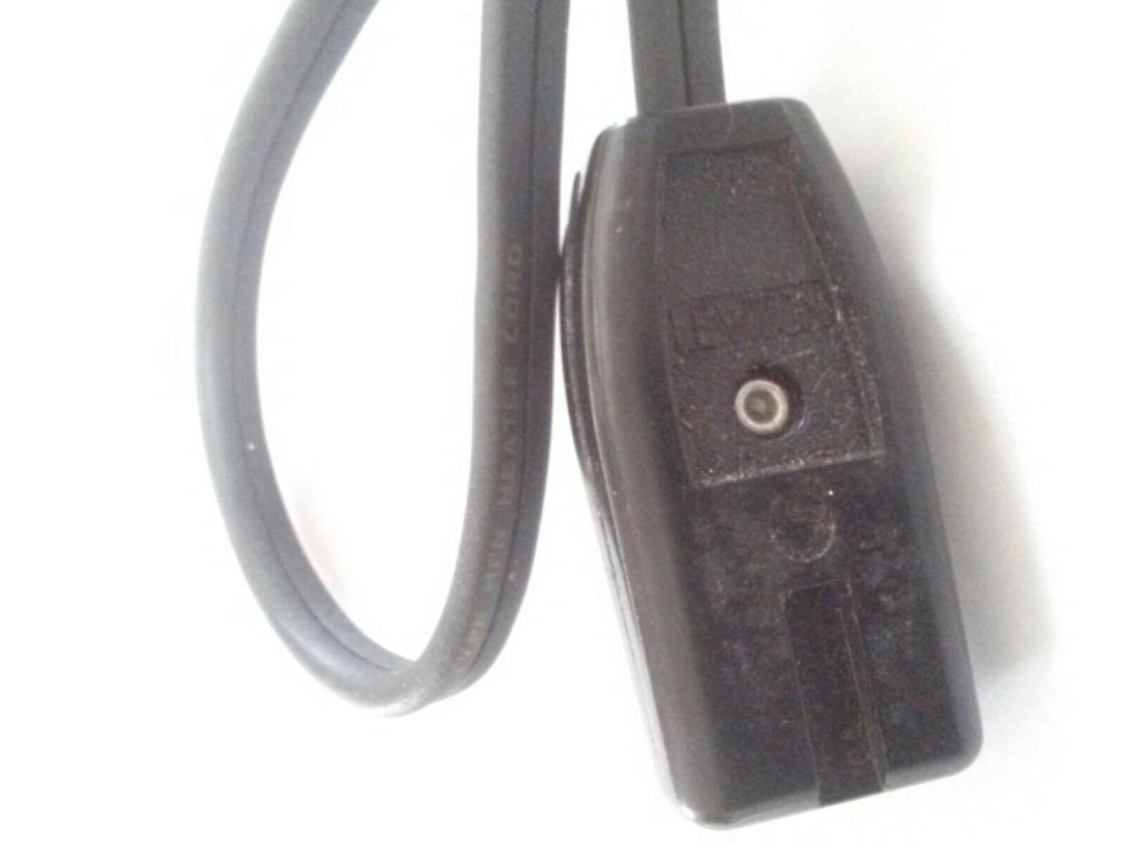 Vintage Leviton Power Electric Cord Cable 2 hole Plug 5A-250V 10A-125V ...