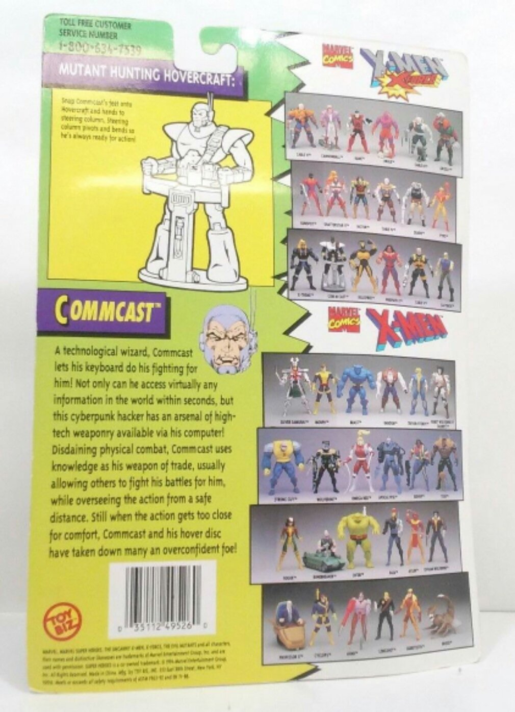 Toy Biz Marvel X-Men X-Force Commcast action figure 1994