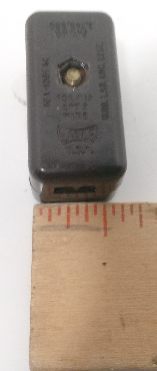 Mini Eagle #410-2 Feed-Through Lamp Cord Switch 10a-120v ac 1200 watts