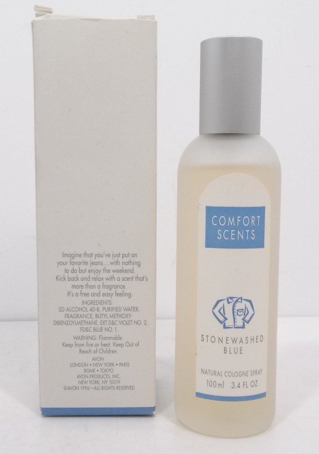 Avon Comfort Scents STONEWASHED BLUE Cologne Spray Christmas Stocking ...