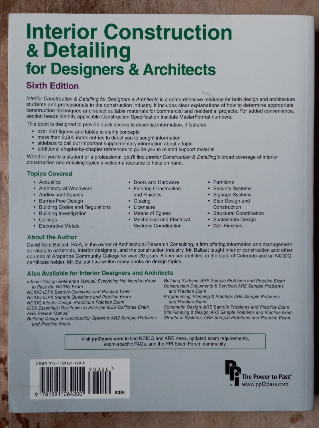 Interior Construction & Detailing for Designers & Architects by David ...
