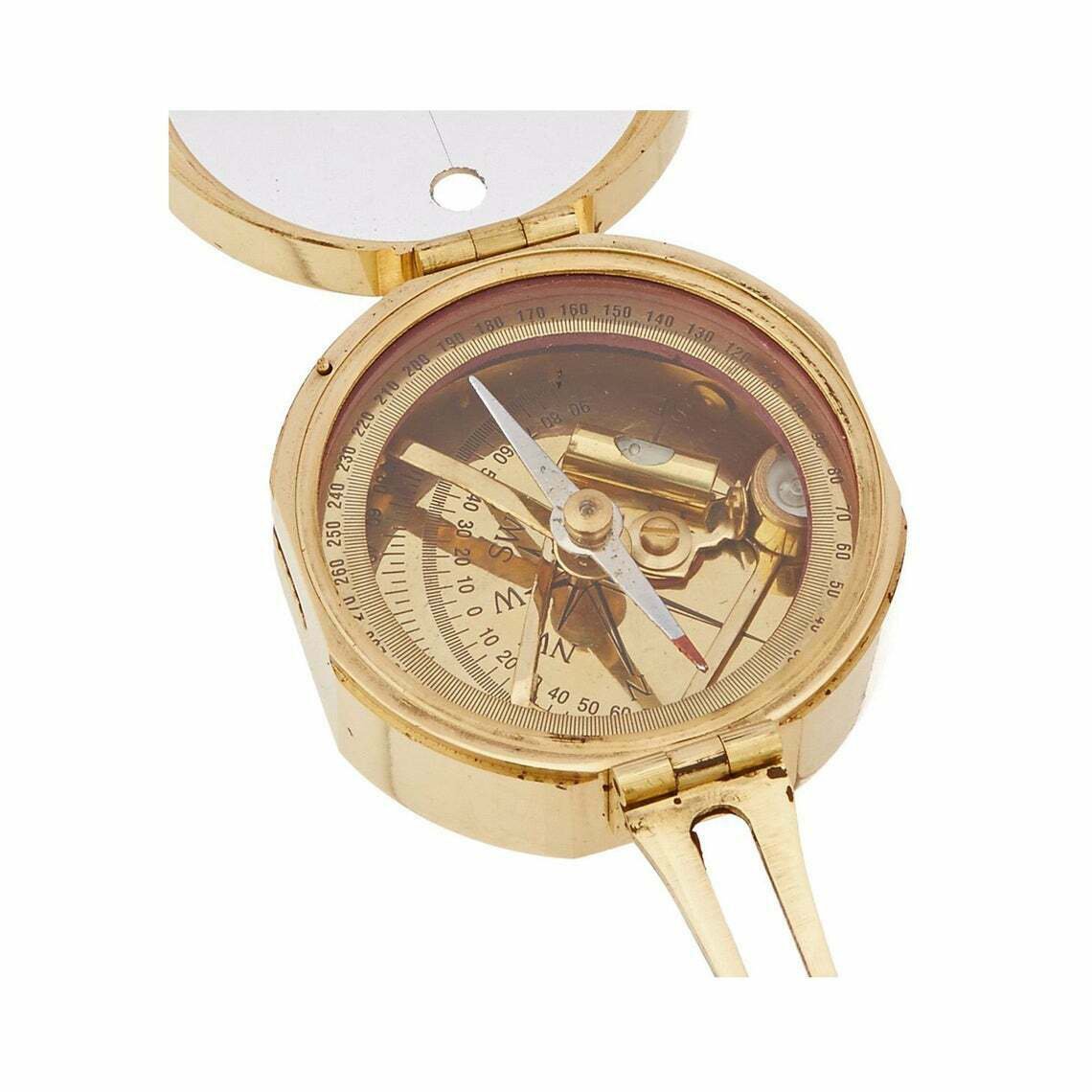 Shiny Brass Brunton Heavy Compass with Wooden Box collectible gift