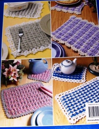 Annie's Attic Crochenit Easy Place Mats & Trivets Pattern
