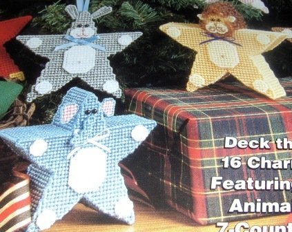 Plastic Canvas Pattern, Decorate your tree with Christmas Animal Stars ...