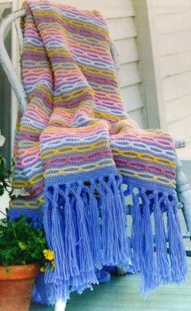 Knit Afghans of Many Colors, 15 designs to knit with scraps of yarn ...