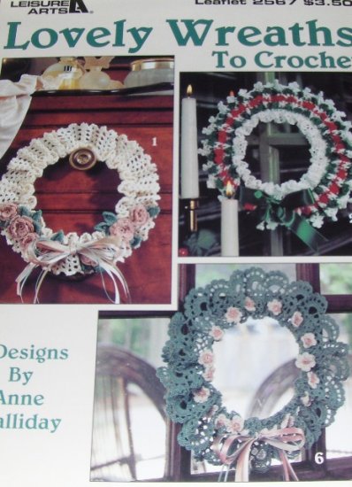 Crochet Pattern Lovely Wreaths to Crochet Anne Halliday Leisure Arts ...