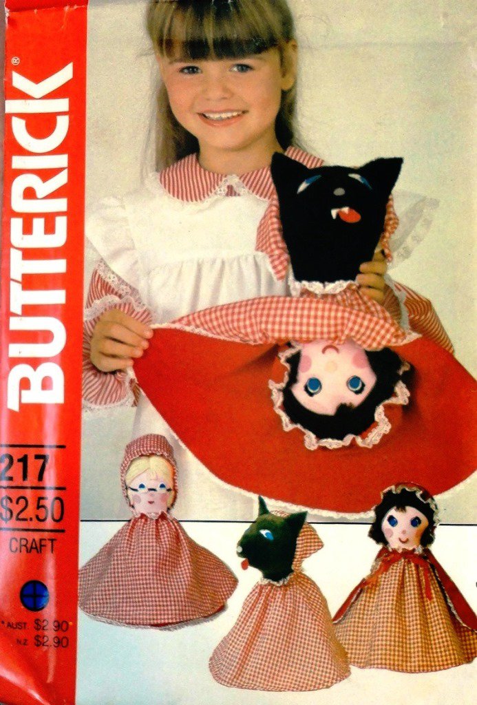 Reversible Little Red Riding Hood Doll Sewing Pattern Butterick 217