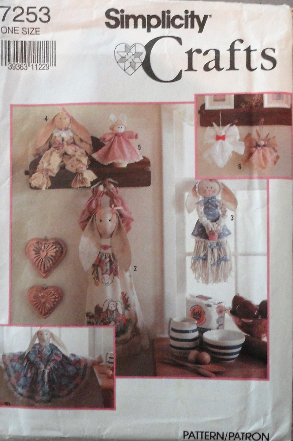 McCall's 6922 Bunny Bazaar Crafts Sewing Pattern Draftstopper Mop Bunny ...