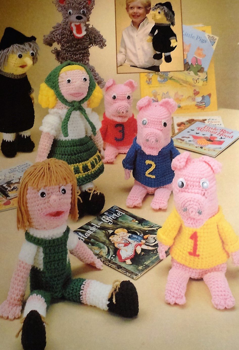 Leisure Arts 242 Story Book Puppets to Crochet Pattern designed by Judy ...