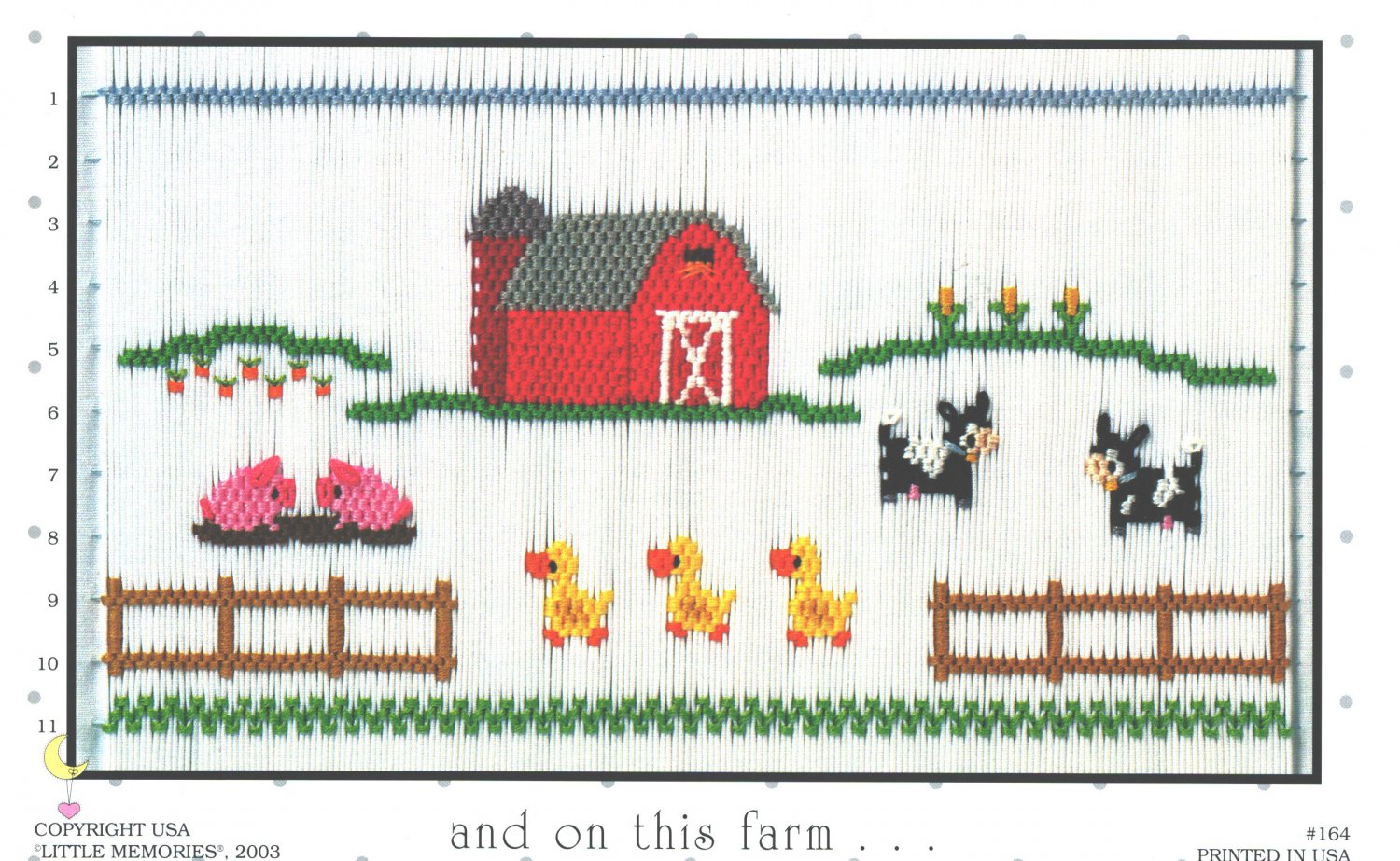 And on This Farm Little Memories Smocking Plate Cows Ducks Pigs #164 ...