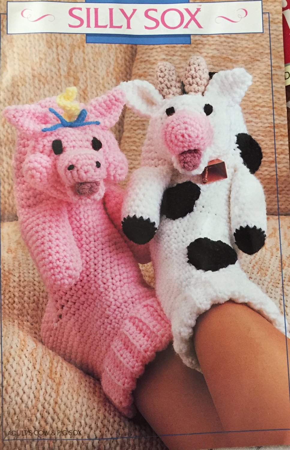 Silly Sox, Annie's Attic Crochet Child & Adult Animal Slippers Pattern ...