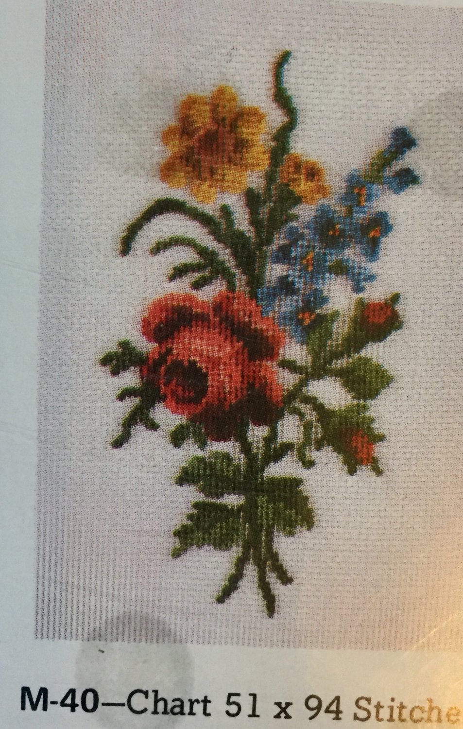 Jean McIntosh ltd. Needlework Chart 40 Small Floral Arrangement Spray ...