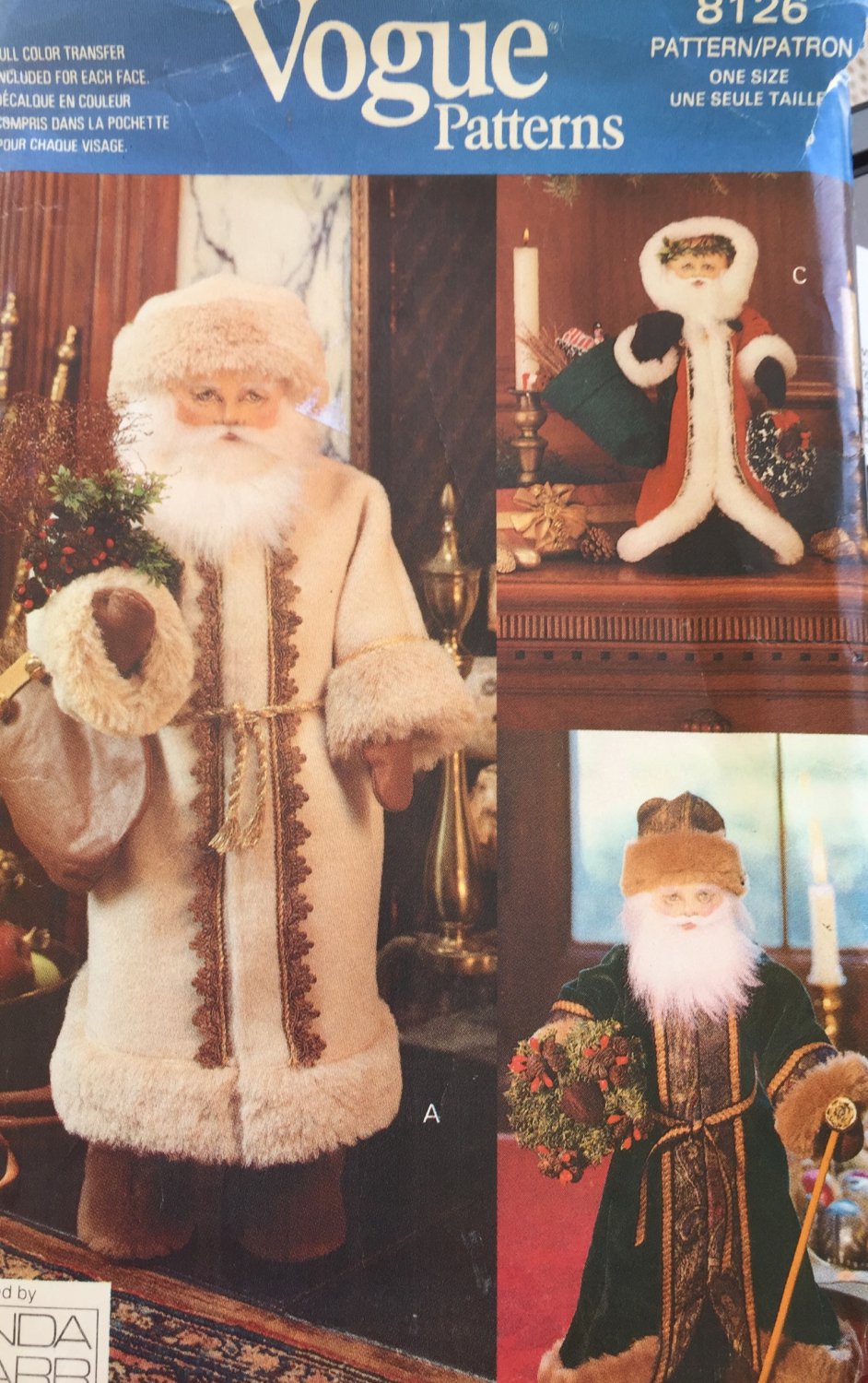 Father Christmas Sewing Pattern Vogue patterns 8126 Linda Carr uncut ...