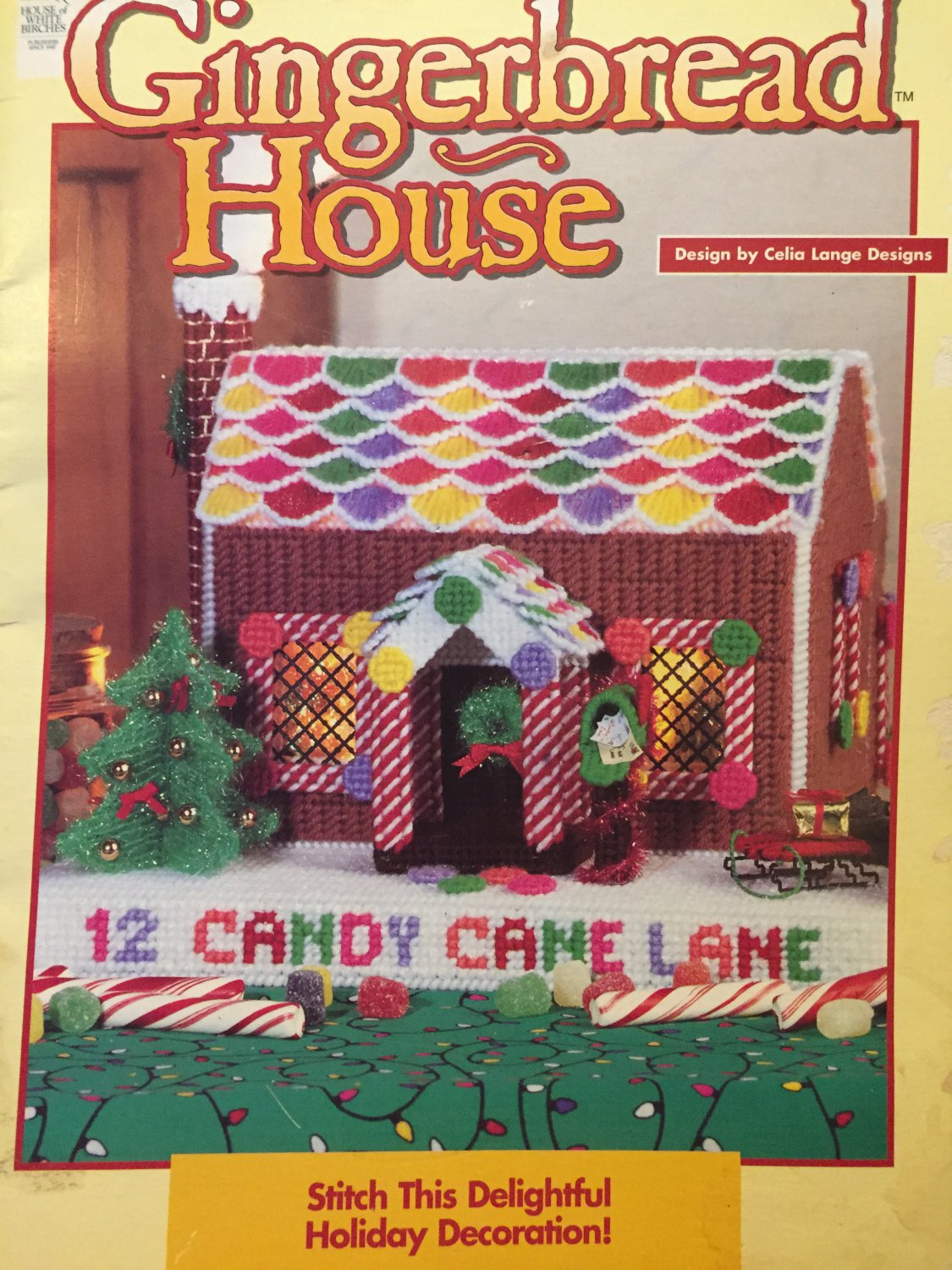 Gingerbread House Centerpiece Plastic Canvas Pattern House of White ...