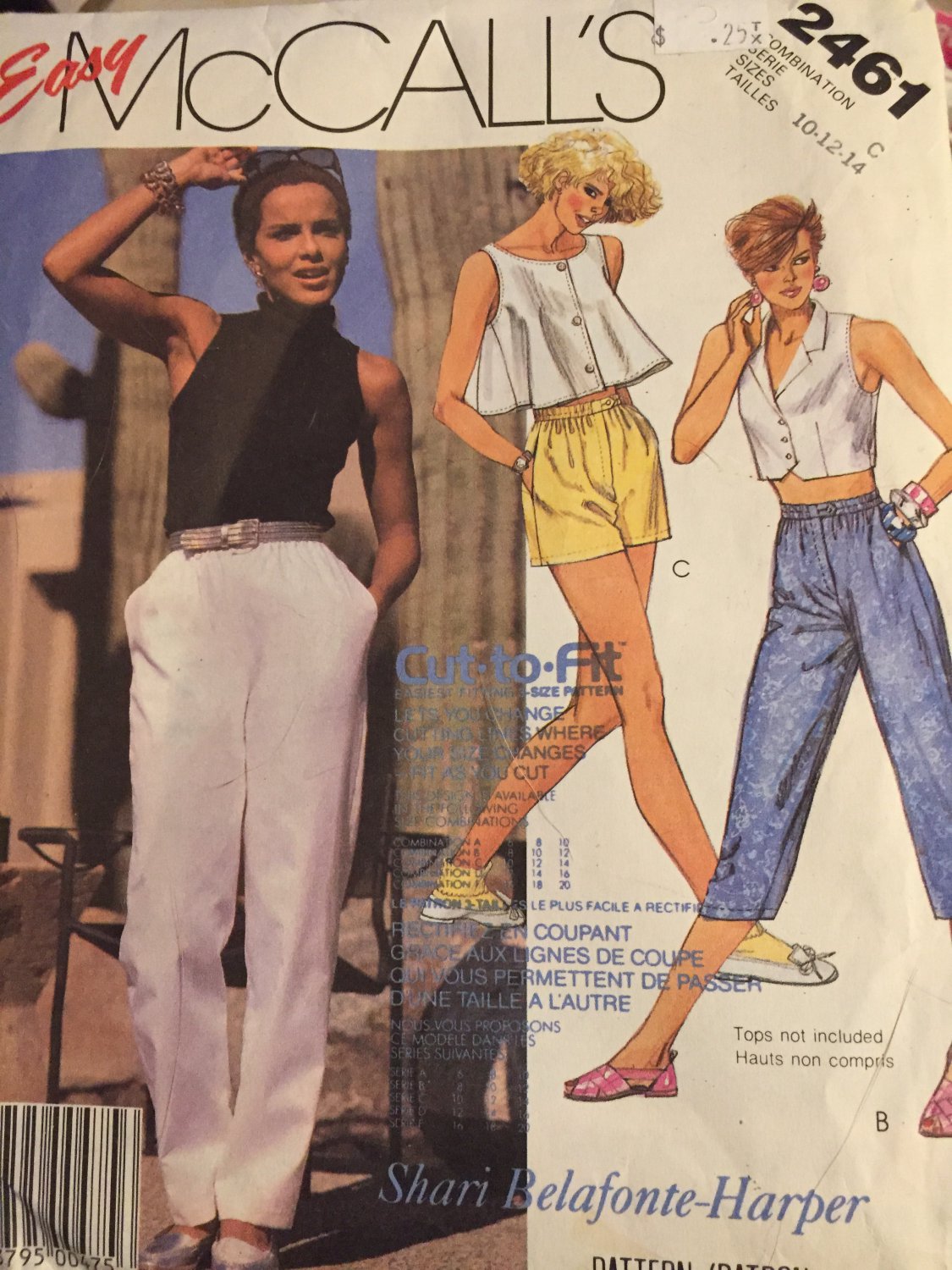 McCall's 2461 Misses Pants, Capri's and Shorts Sewing Pattern Size 10 12 14 McCall's 2461 Misses Pants, Capri's and Shorts Sewing Pattern Size 10 12 14