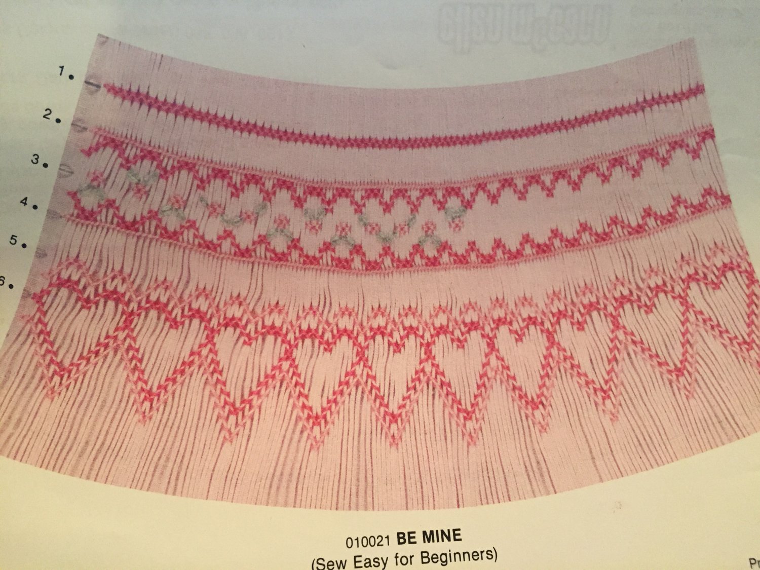 Be Mine Hearts Smocking plate Ellen McCarn 10021