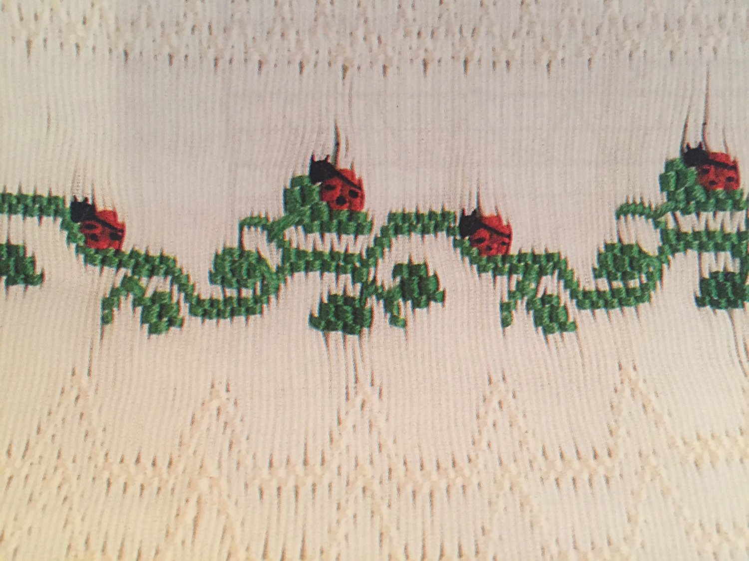 Lady Bugs Smocking plate Ellen McCarn 10139