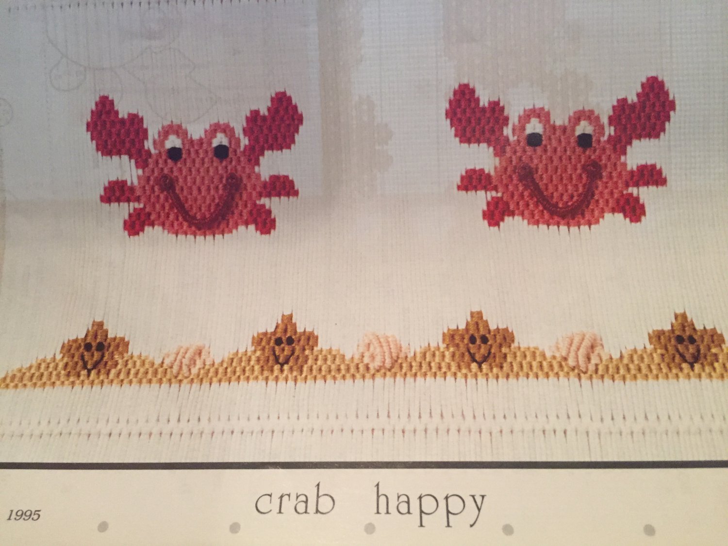 Crab Happy Smocking plate 111 Little Memories