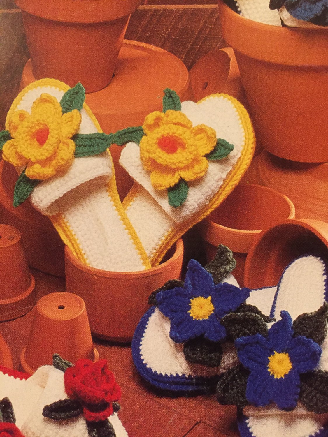 Floral Slippers Crochet Pattern Book The Needlework Shop 951605