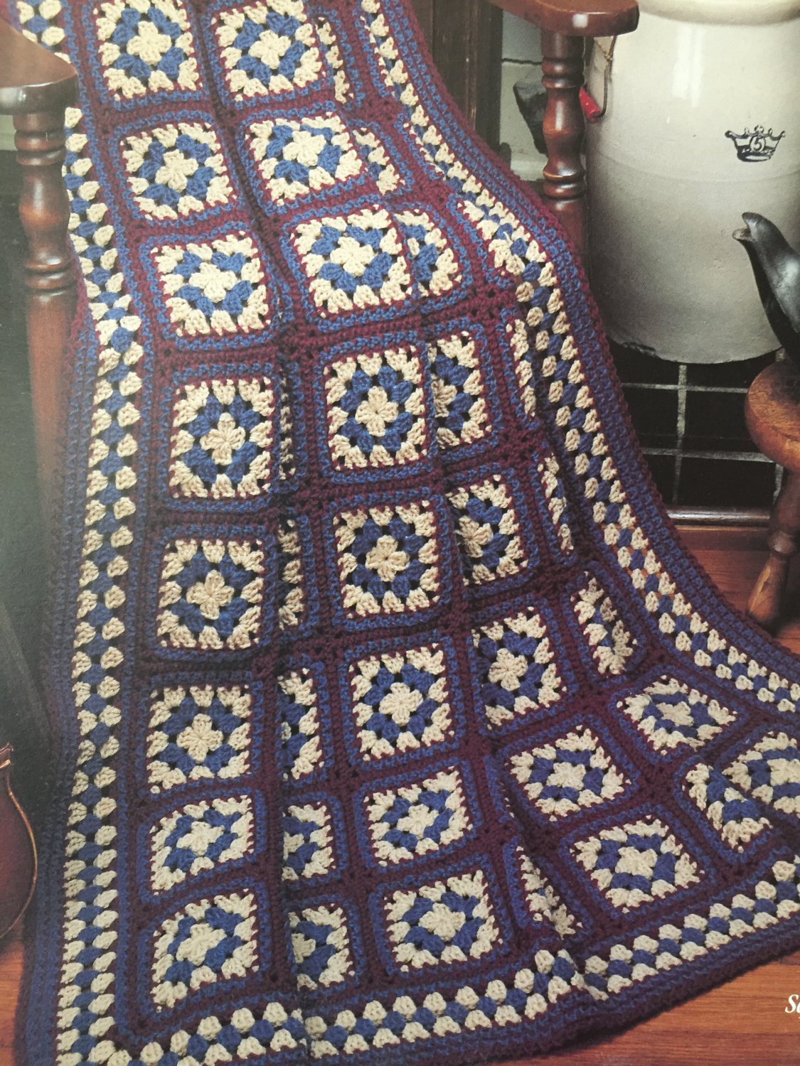 Leisure Arts 993 Unique Granny Afghans book 2 Crochet Pattern Afghans ...
