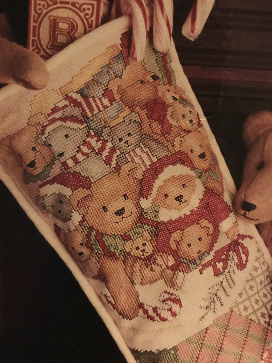 Cross Stitch Stocking Pattern, Beary Christmas, Leisure Arts 747, Book ...