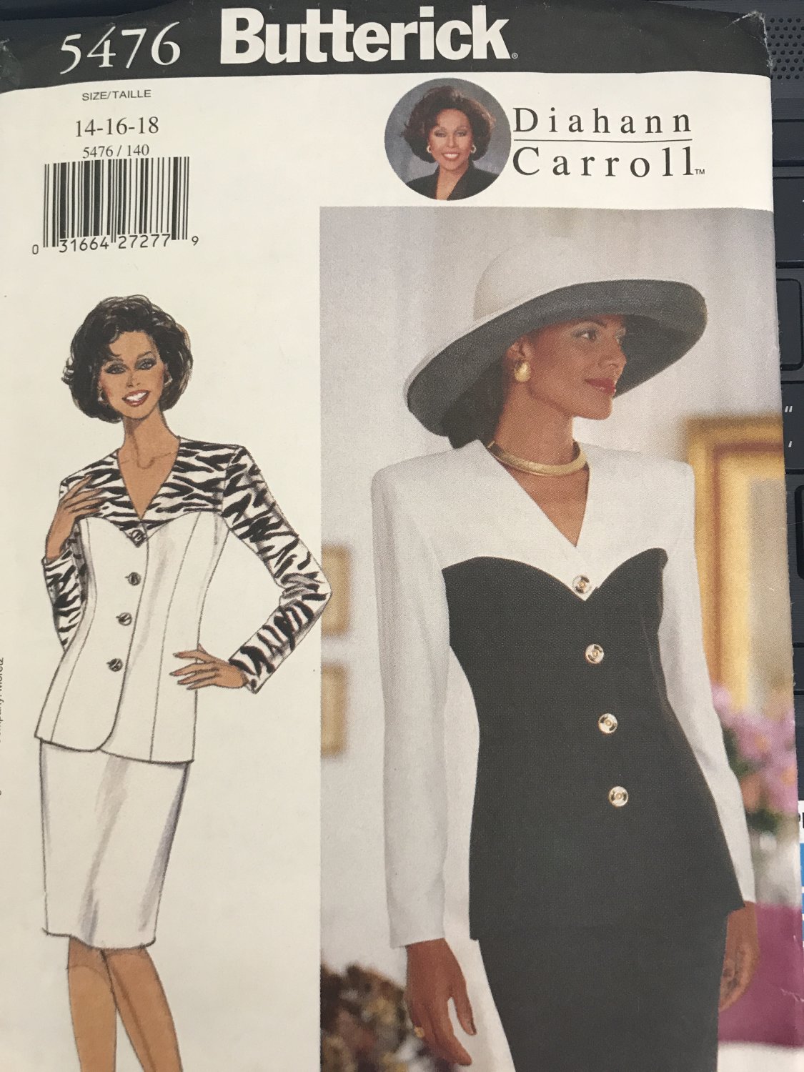 Butterick 5476 Diahann Carroll Sewing Pattern for Women's Jacket and ...