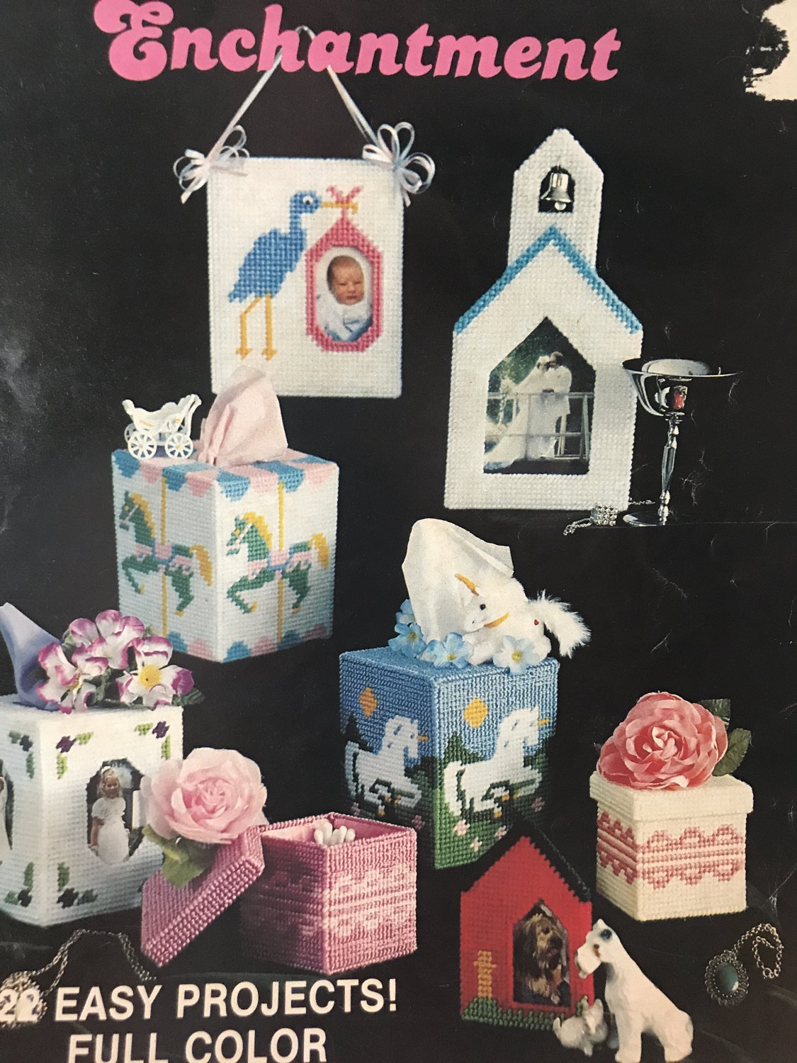 Plastic Canvas Enchantment Sandy Crafts pattern Unicorn & Merry-go ...