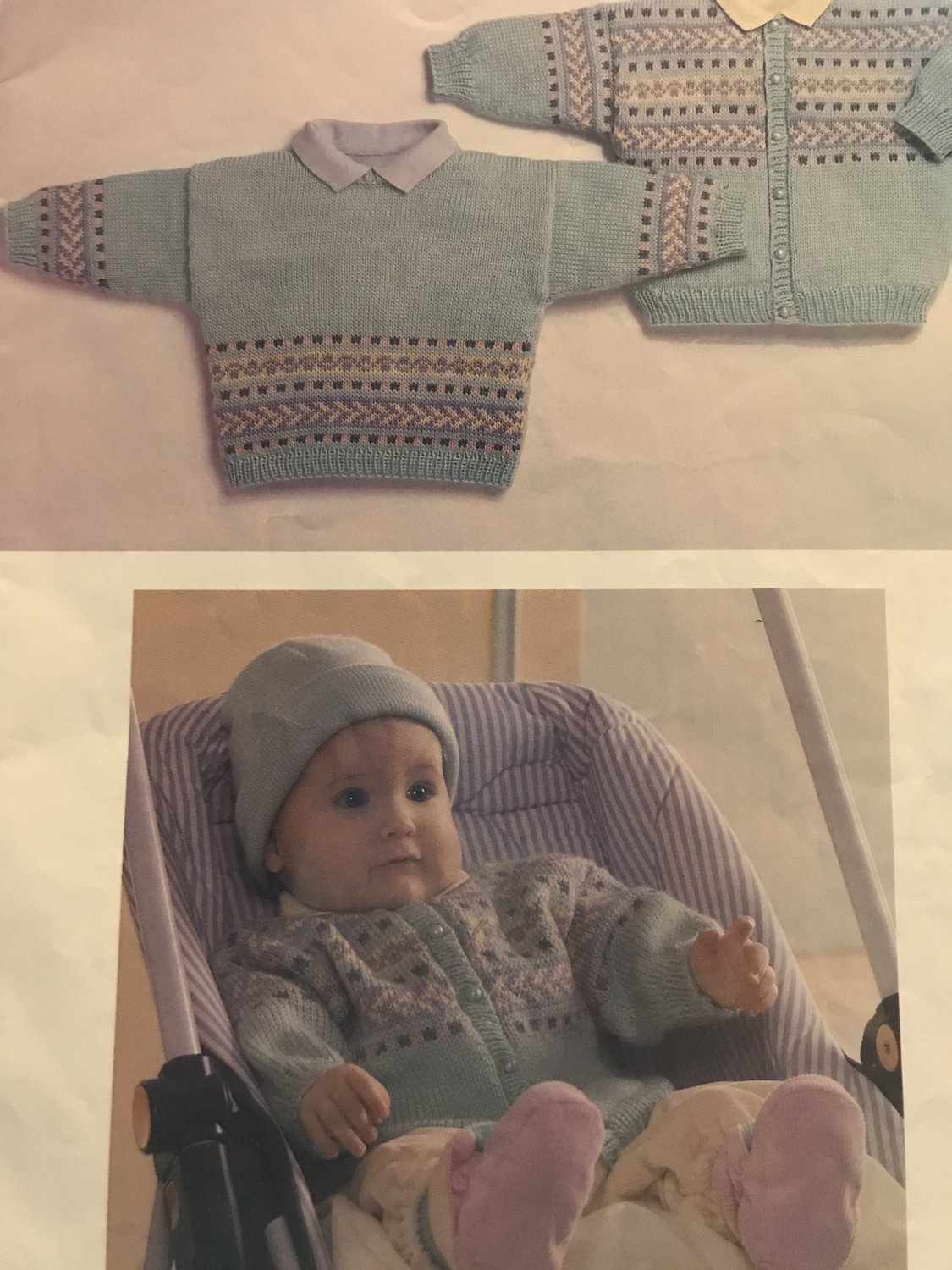 Phildar Creations Baby Knitting Pattern 251 Easy garter stitch sweater ...