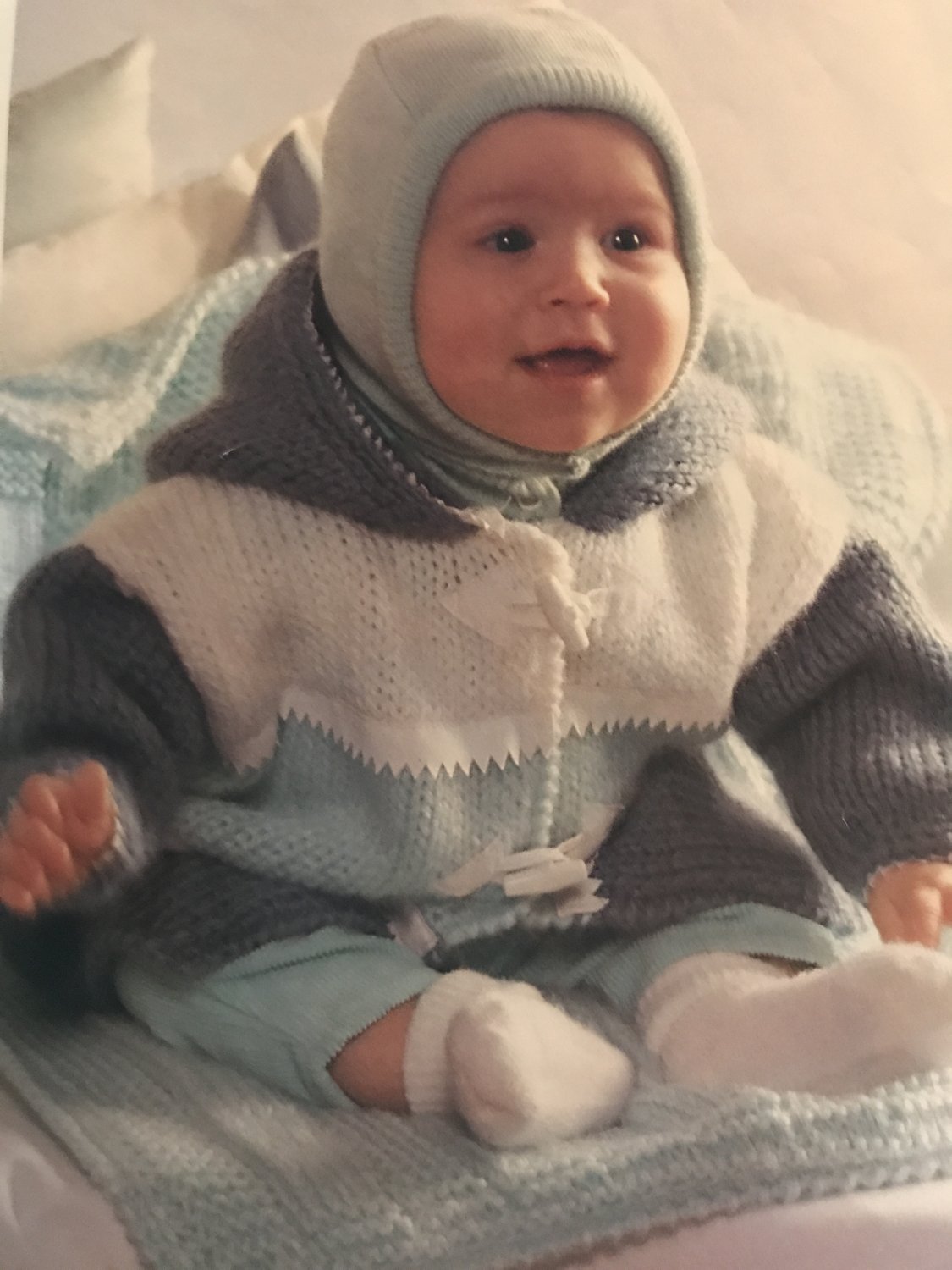 Phildar Creations Baby Knitting Pattern 251 Easy garter stitch sweater ...