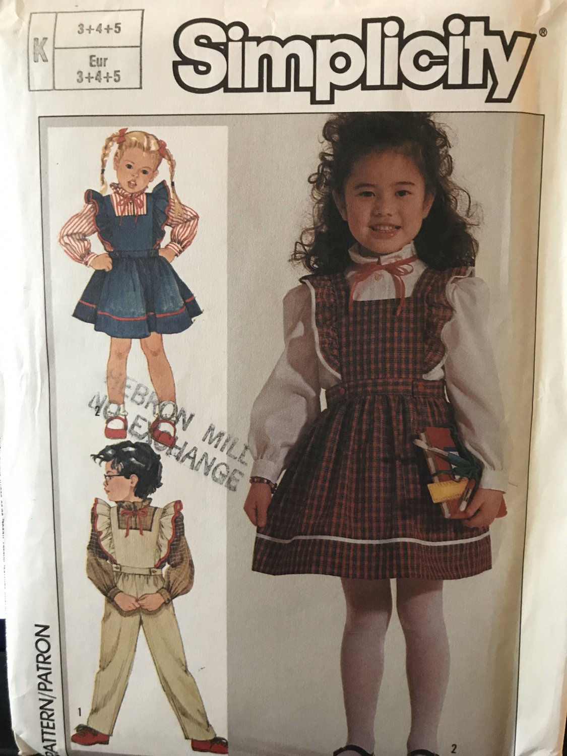 Simplicity 7011 Girls' Blouse Jumper Overalls Sewing Pattern Size girls ...