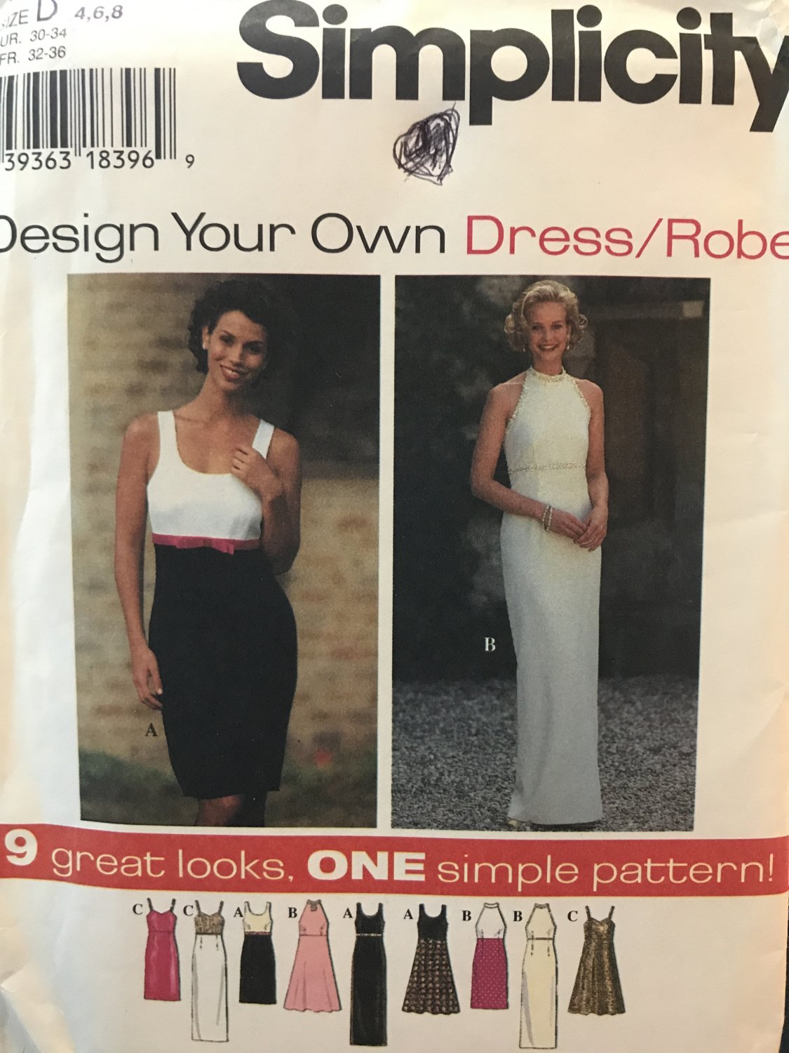 Simplicity Sewing Pattern 9865 Misses' Halter, Tank Top or Strap Dress ...