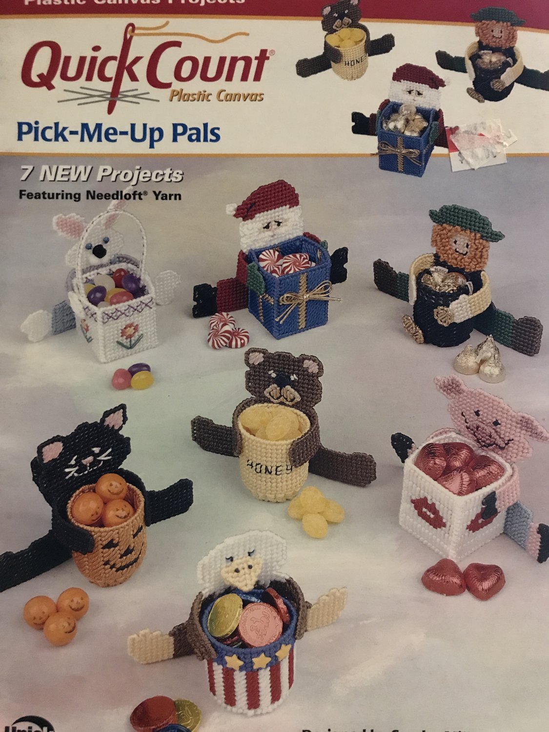 The Needlecraft Shop Pick Me Up Pals Candy Favor holders Plastic Canvas ...