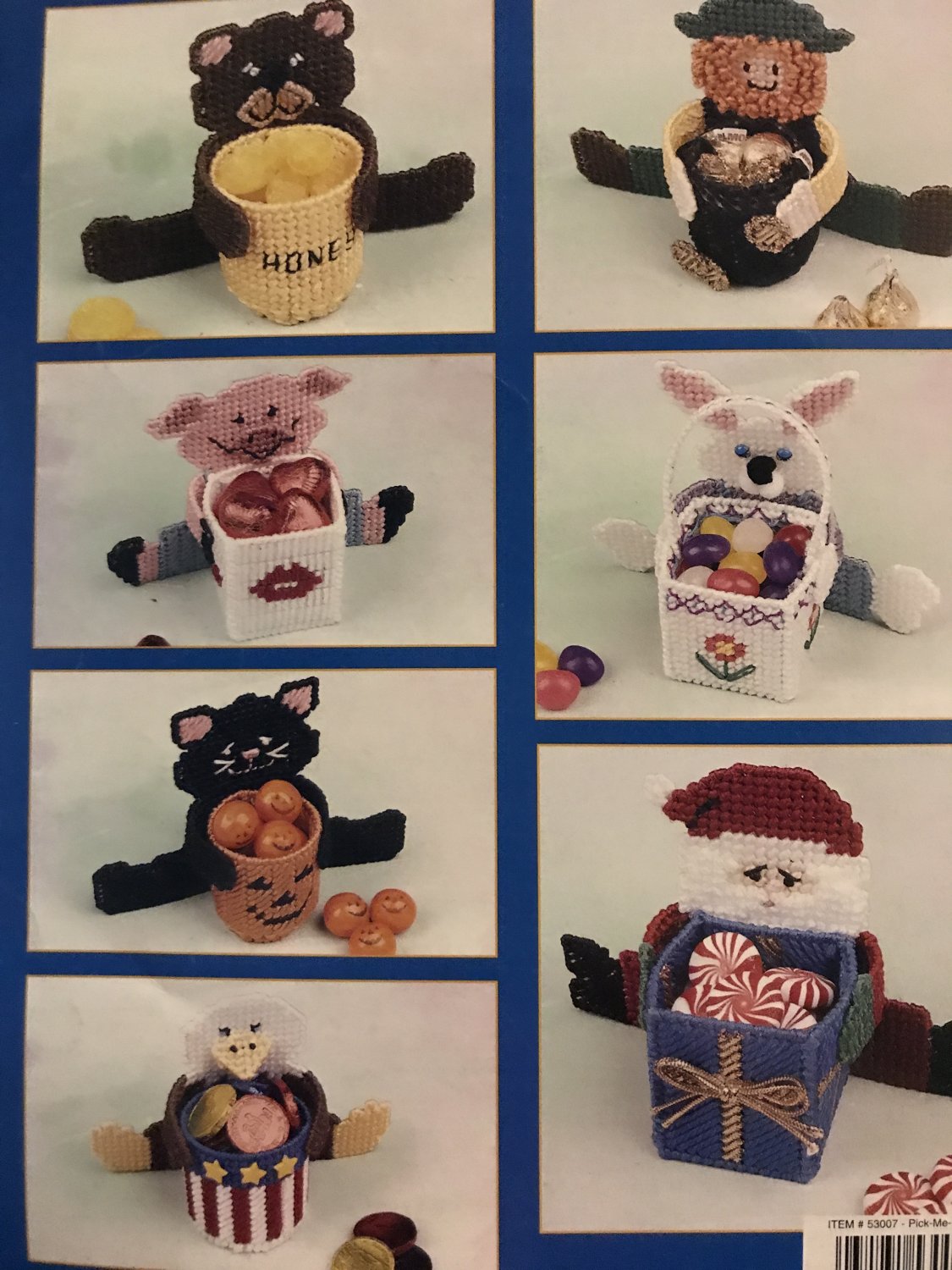 The Needlecraft Shop Pick Me Up Pals Candy Favor holders Plastic Canvas ...