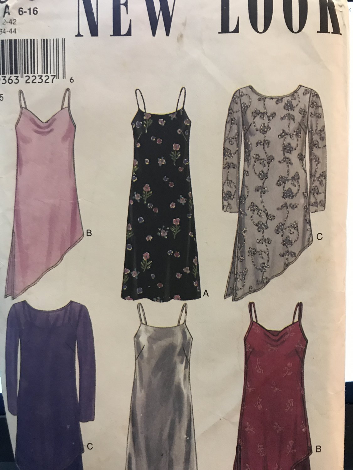 New Look 6815 Misses Dress with sleeves or straps and hem variations ...