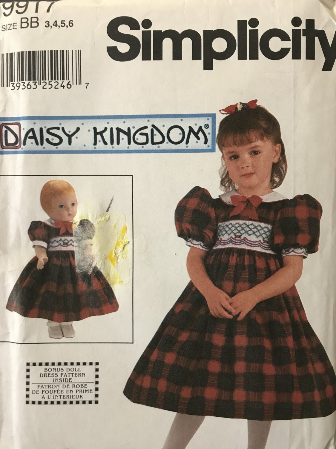Simpliicity 9917 Daisy Kingdom Pattern Child's Dress & Matching 18 ...