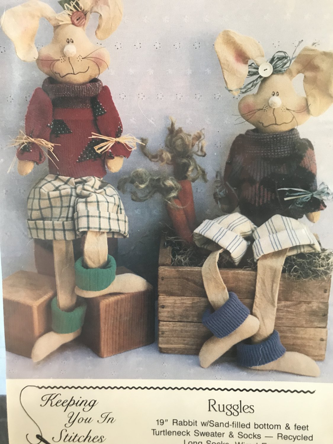 Keeping you in Stitches Sand Dude Series Ruggles 19" Rabbit w/Sand ...