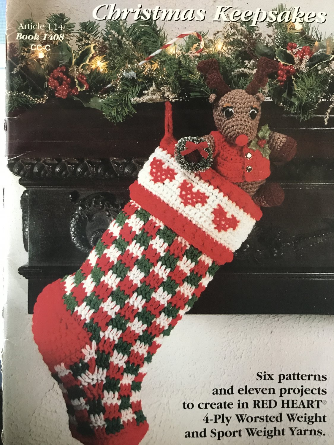 Red Heart Yarn Christmas Keepsakes Crochet Booklet 1408