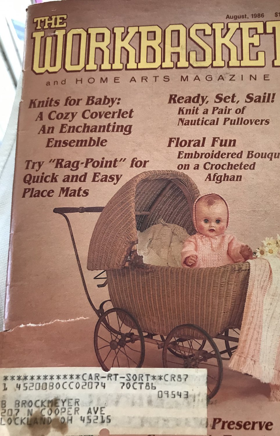 Workbasket Magazine August 1986 Vintage Patterns Easy Towel Toppers ...