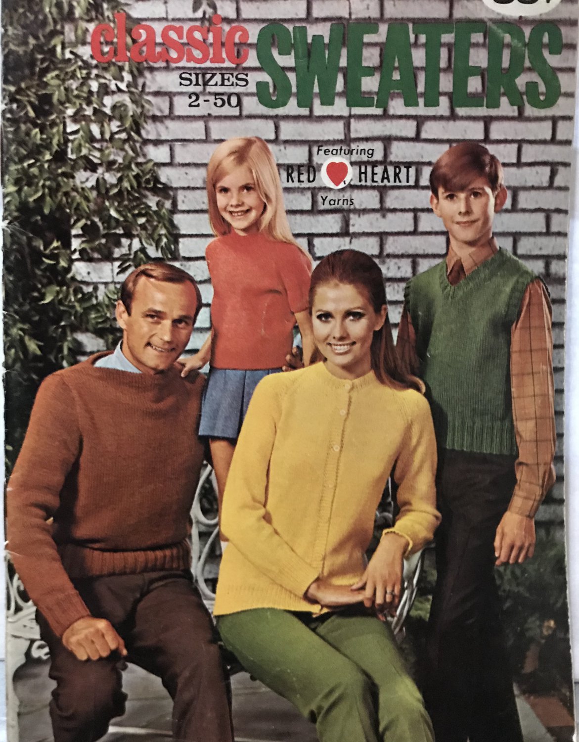 Coats & Clark book 186 Classic Sweaters Sizes 2-50 crochet & knit ...