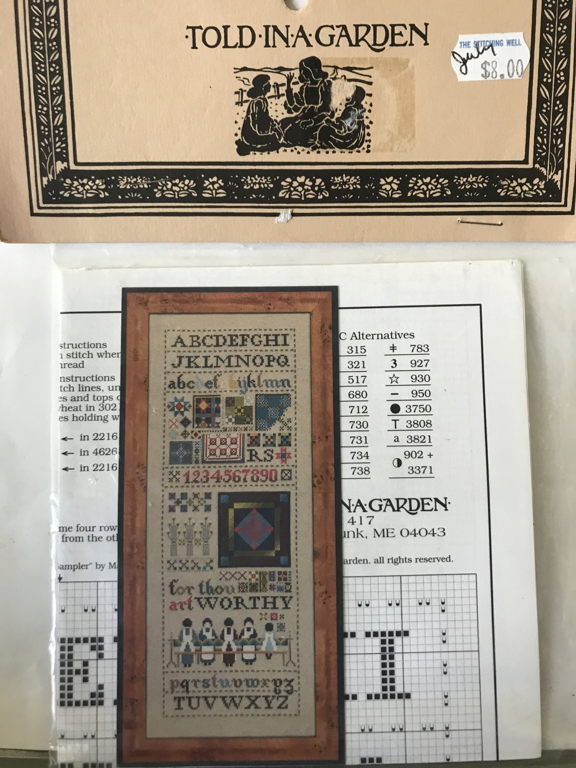 Amish Quilt Sampler Cross Stitch Pattern TG46 Told-in-a-Garden