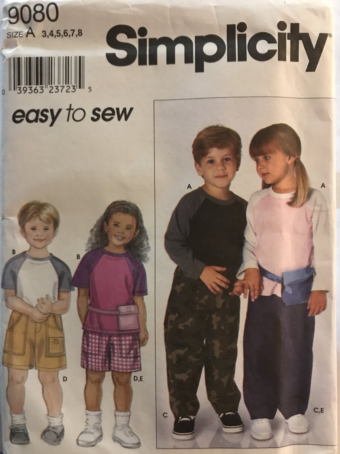 Simplicity Sewing Pattern 9080 Child's Pants or Shorts, Bag and Knit ...