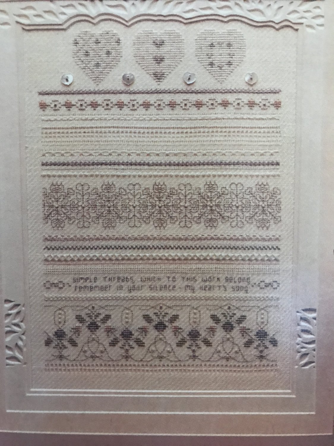 Shepherd's Bush Cross Stitch Pattern Simple Threads Sampler