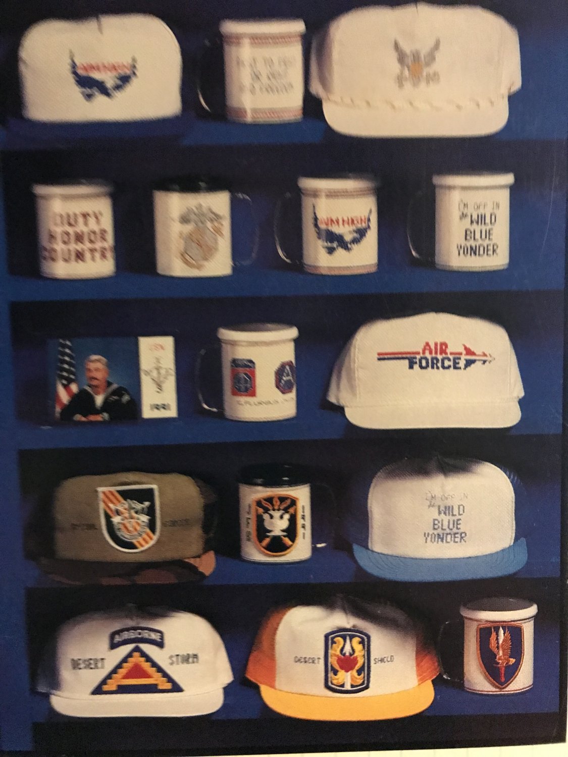 Military Muggers Cross Stitch Patterns Frames Mugs Cap Air Force Army ...