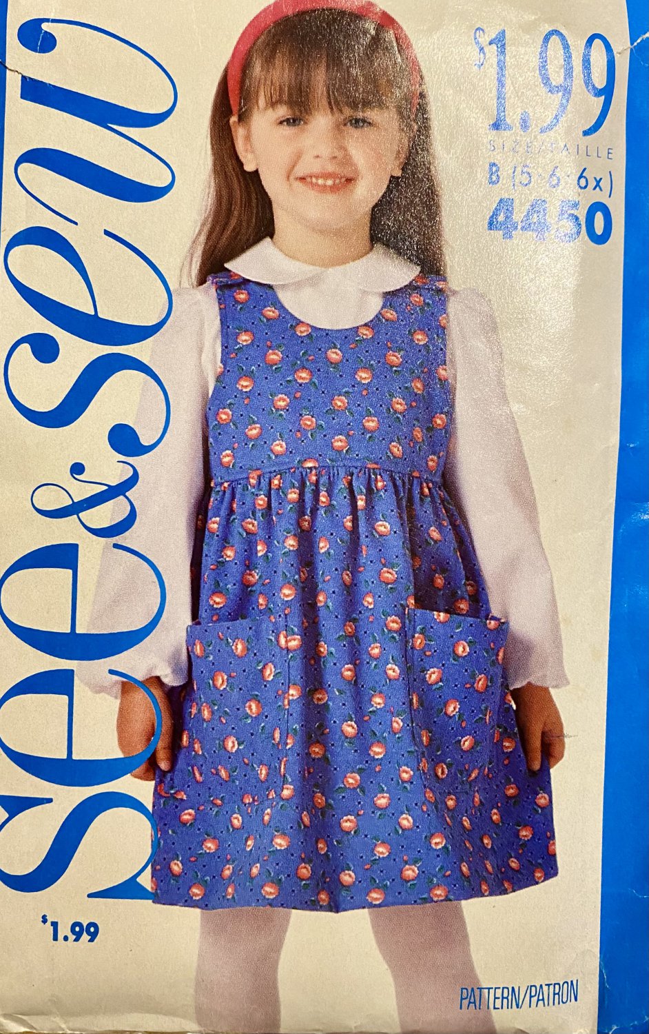 See & Sew Butterick 4450 Children's Jumper & Blouse Sewing Pattern size ...